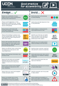 Good practice for accessibility – Online Education – University of the ...